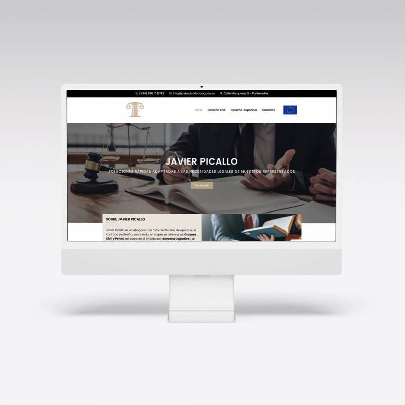 Diseño web Javier Picallo Abogado - Agarimo Comunicación
